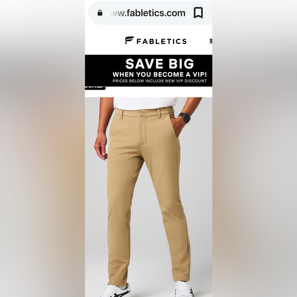 Fabletics | Pants | Fabletics Trouser Slim Fit Mens Tan Pants | Poshmark